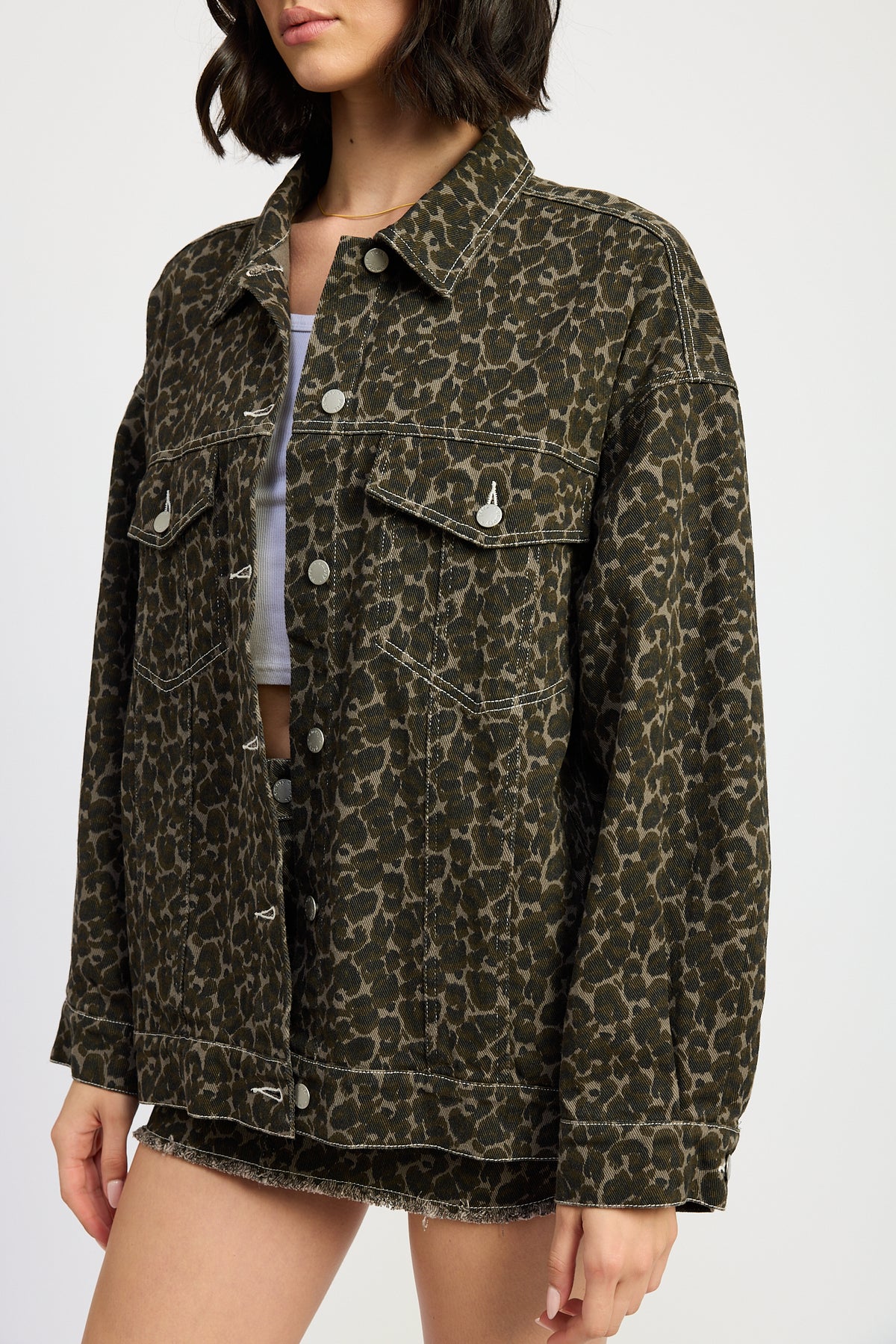 Leopard Denim Jacket – Skylar & Skyler